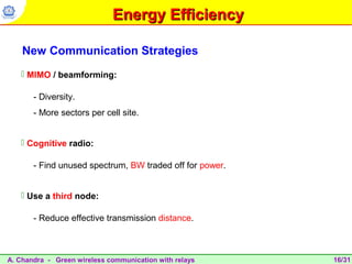 Green wireless communication with relays | PPT