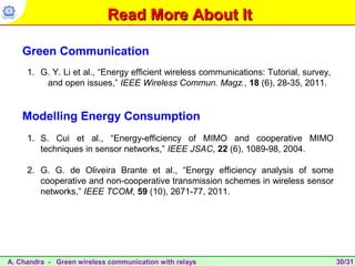 Green wireless communication with relays | PPT