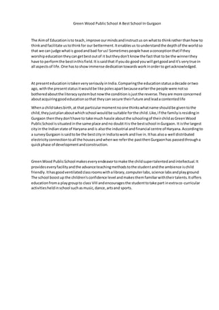 Green wood public school | DOCX