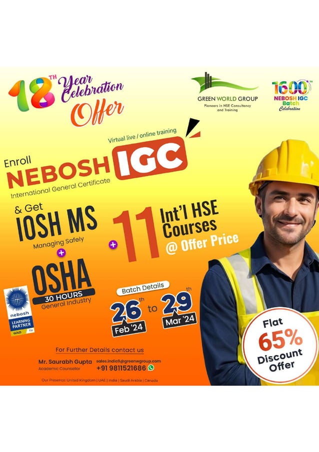 Green World Group's Approach In HSE Training - Nebosh Course in Delhi.pdf