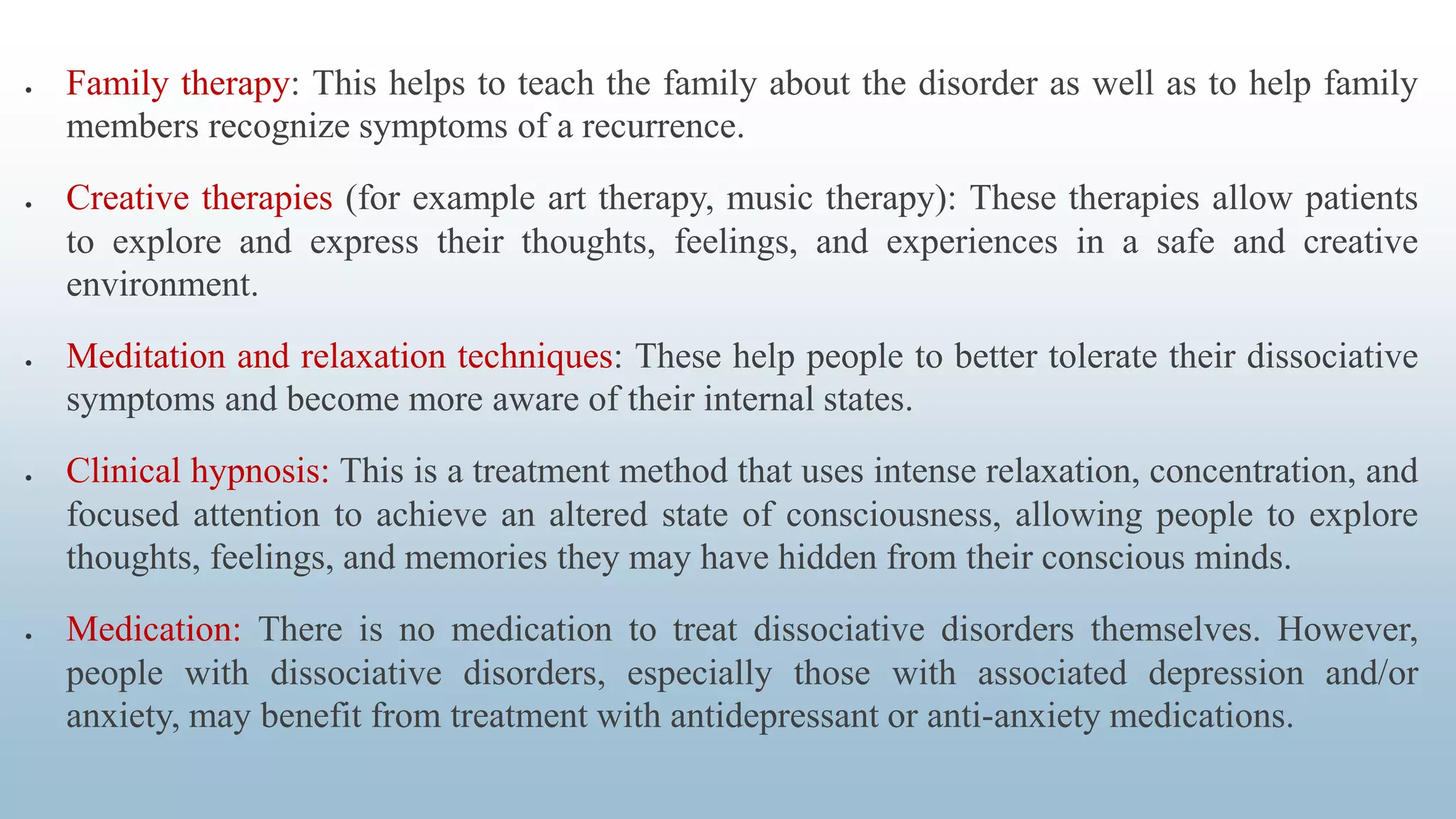 DISSOCIATIVE DISORDERS | PPTX