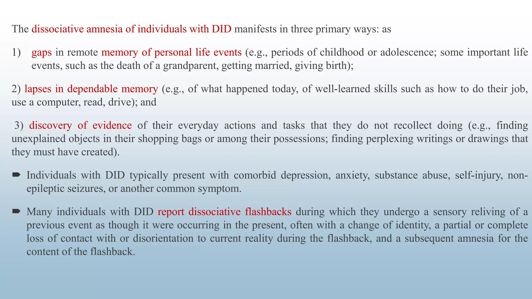 DISSOCIATIVE DISORDERS | PPTX