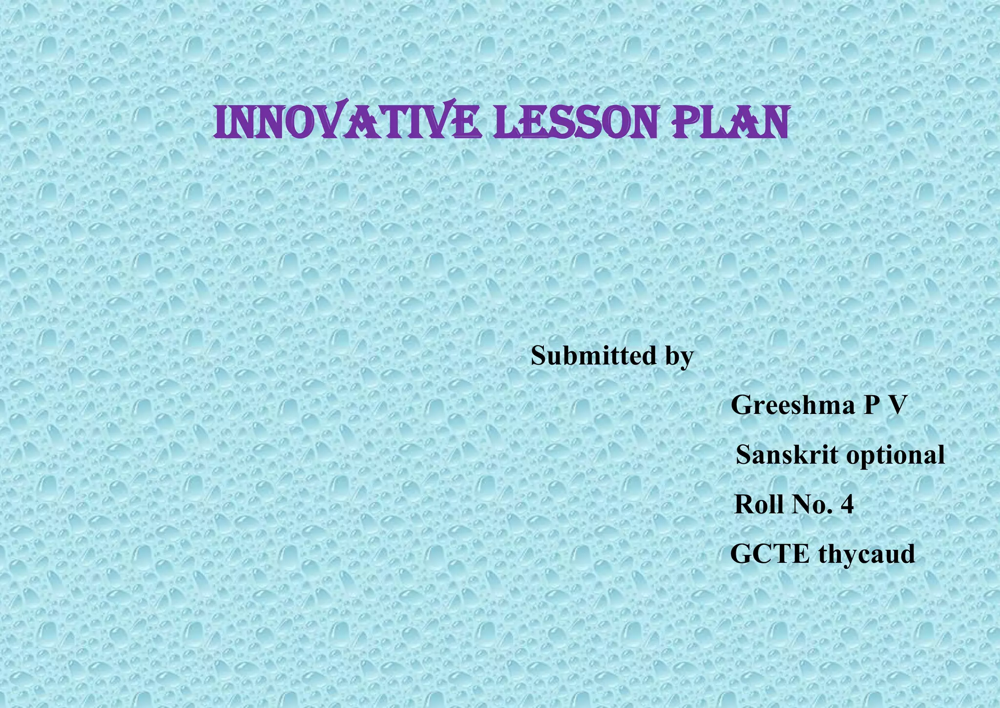 Greeshma lessonplan | PDF