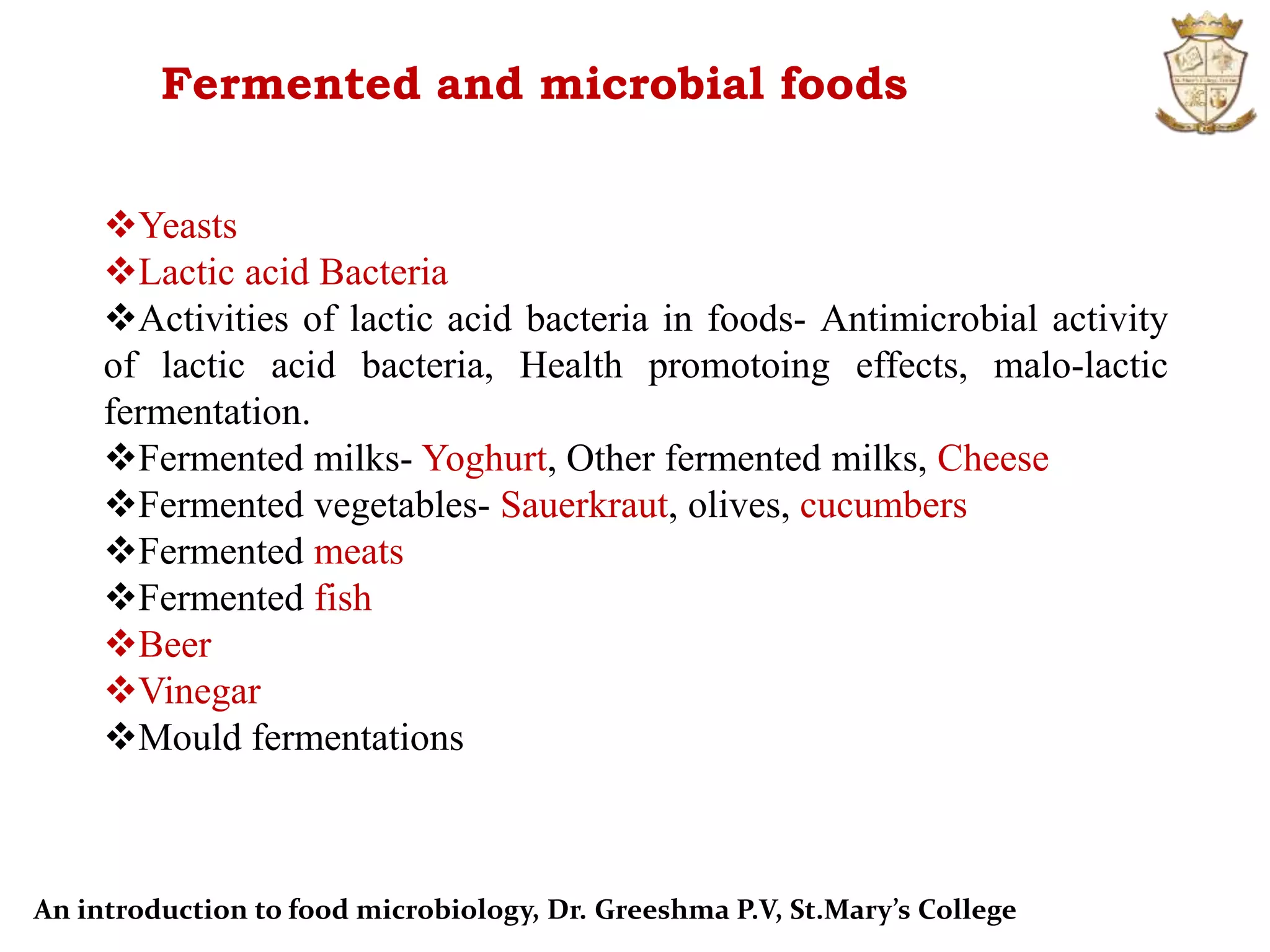 Microbiology:An Introduction To Food Microbiology | PPTX