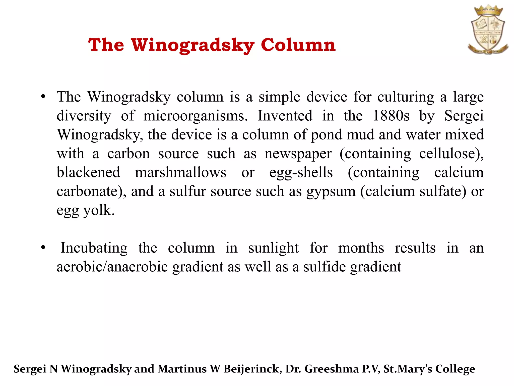 Microbiology:Sergei Nikolaievich Winogradsky And Martinus Willem ...