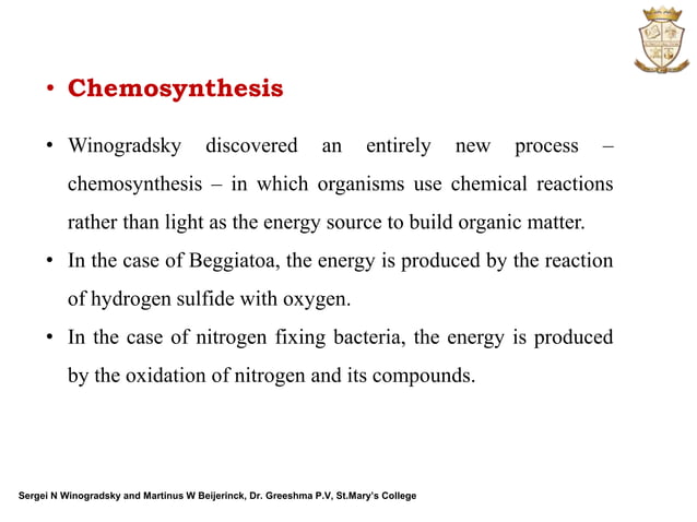 Microbiology:Sergei Nikolaievich Winogradsky And Martinus Willem ...