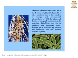 Microbiology:Sergei Nikolaievich Winogradsky And Martinus Willem ...