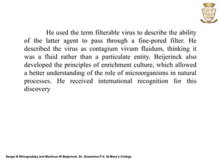 Microbiology:Sergei Nikolaievich Winogradsky And Martinus Willem ...