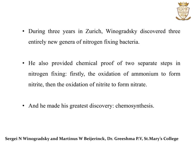 Microbiology:Sergei Nikolaievich Winogradsky And Martinus Willem ...