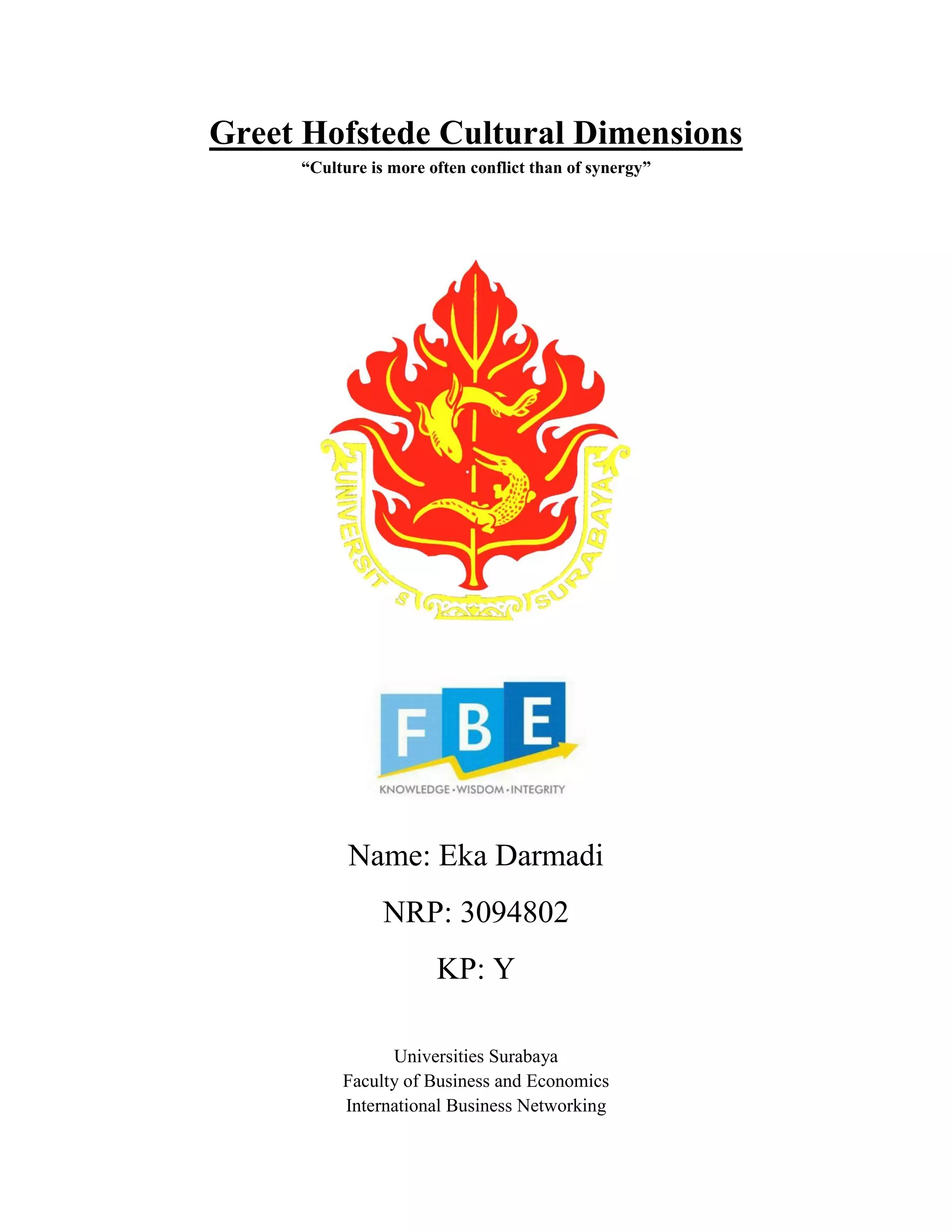 Greet hofstede cultural dimensions | PDF