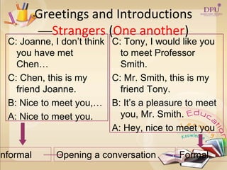 Greeting and introduction | PPT