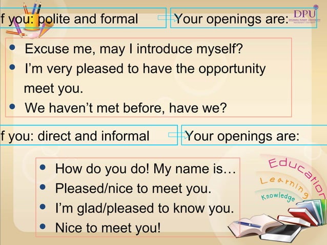 Greeting and introduction | PPT | Resume Writing and Advice | Job Search