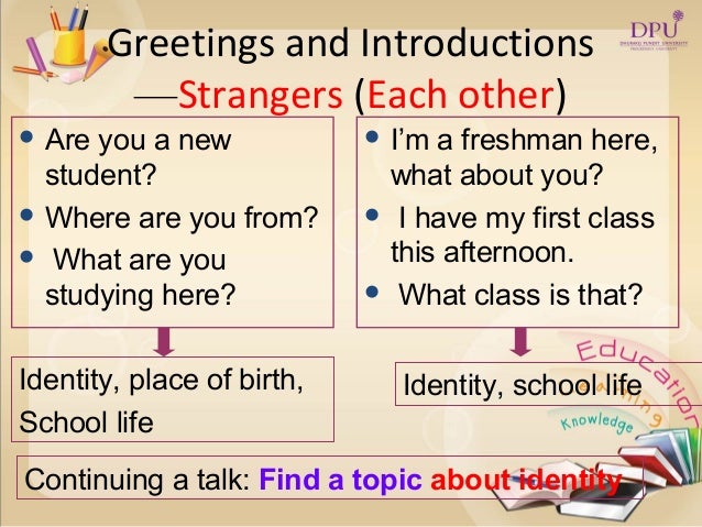 Greeting and introduction