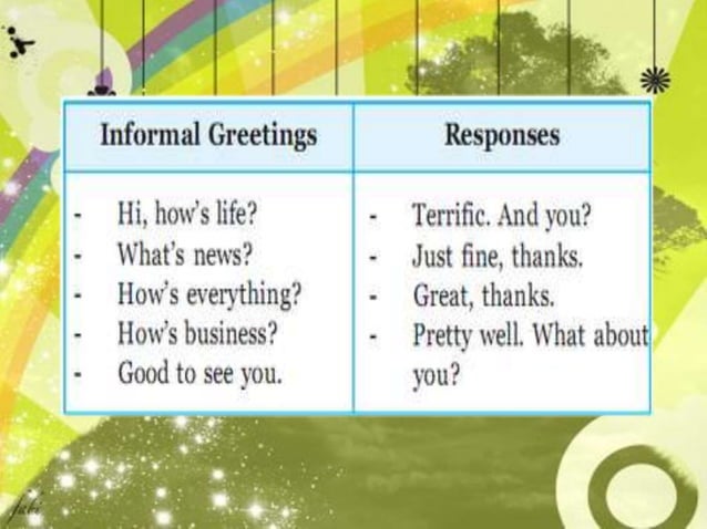 Greeting and Leave Taking | PPTX | Birthday | Personal Celebrations ...