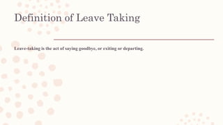 Greeting and leave taking by sim sim khu | PPTX
