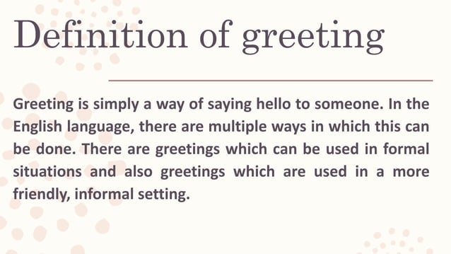 Greeting and leave taking by sim sim khu | PPT
