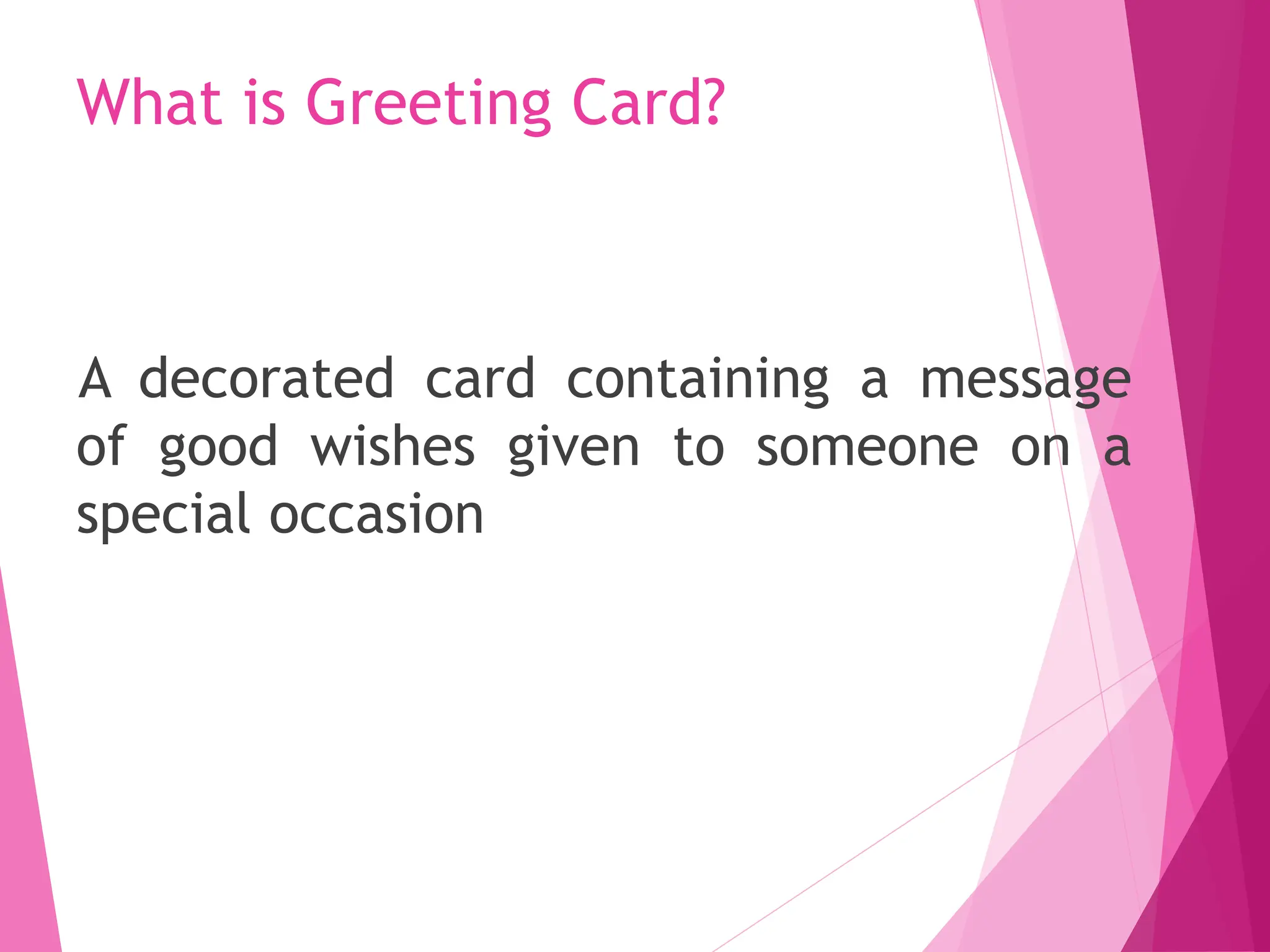 AN EXAMPLE OF GREETING CARD PRESENTATION.pptx | Gifts and Greetings ...