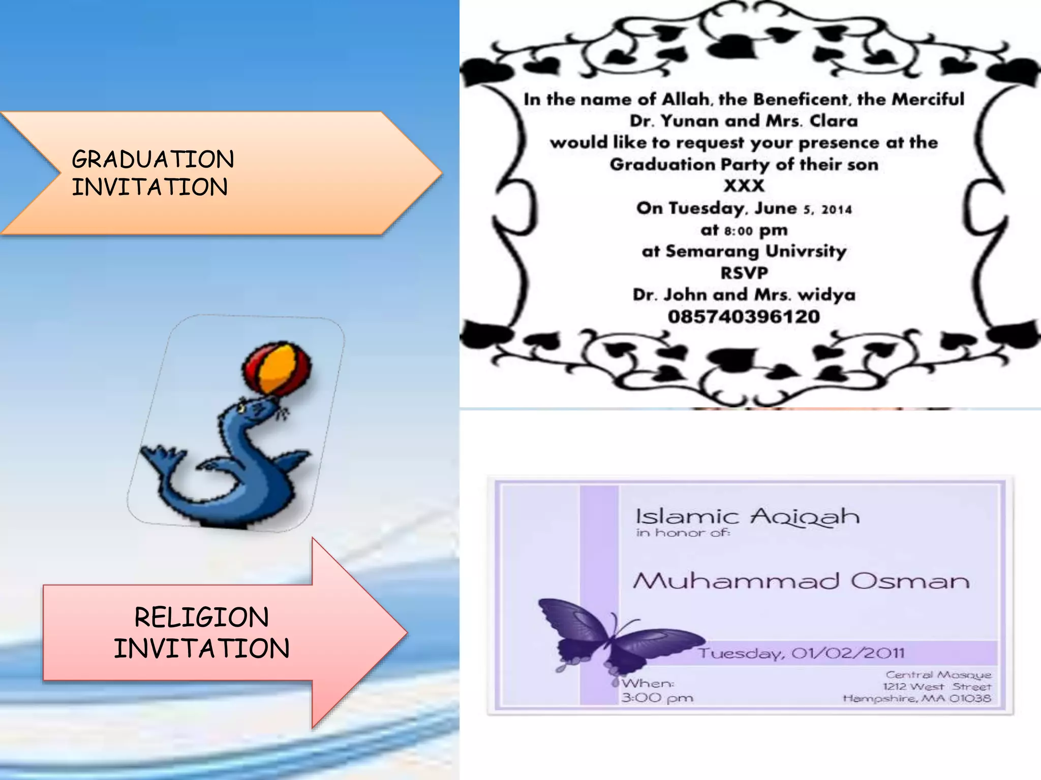 Greeting card and invitation text | PPTX