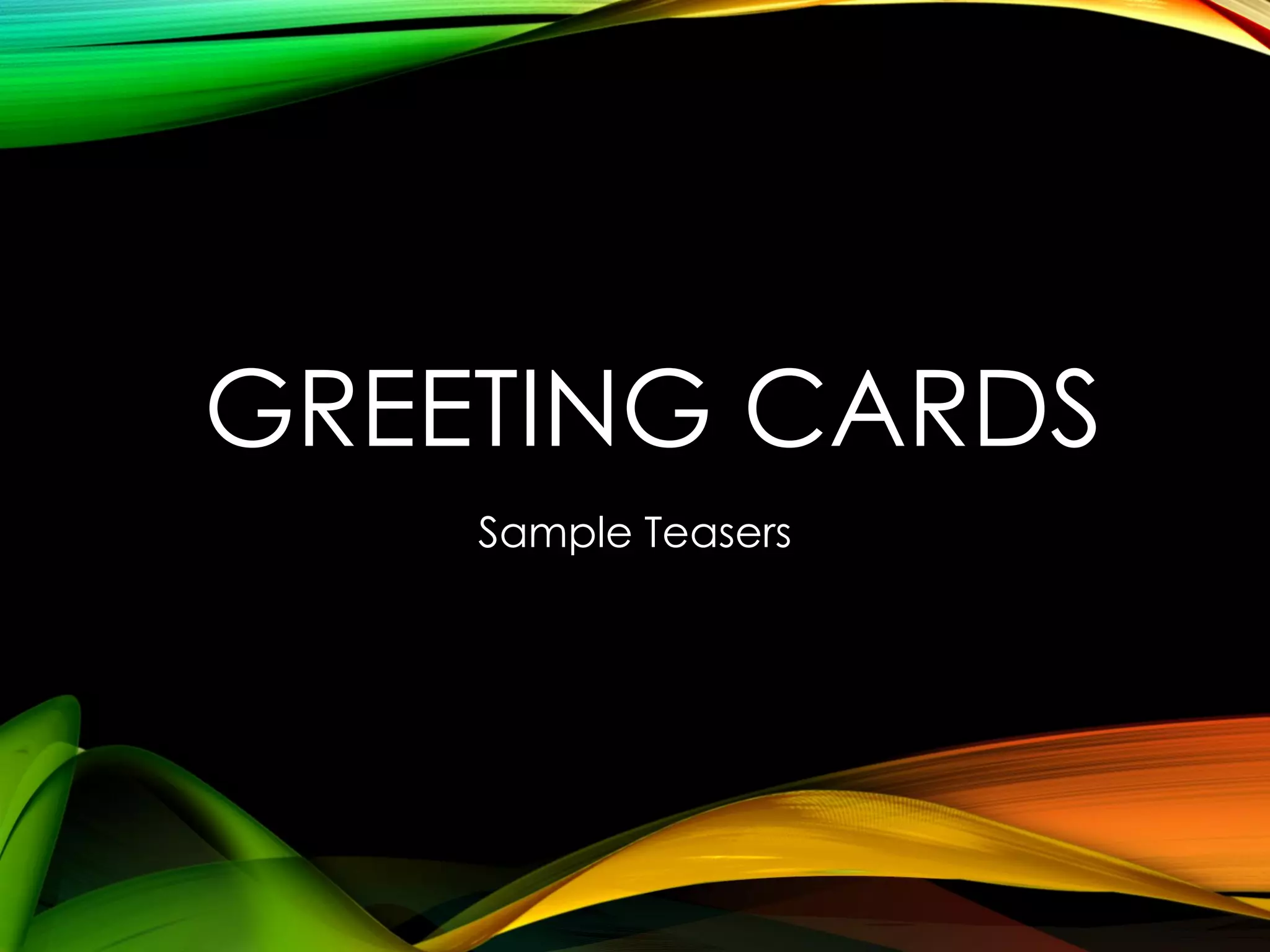 Portfolio Greeting Card Presentation | PPT