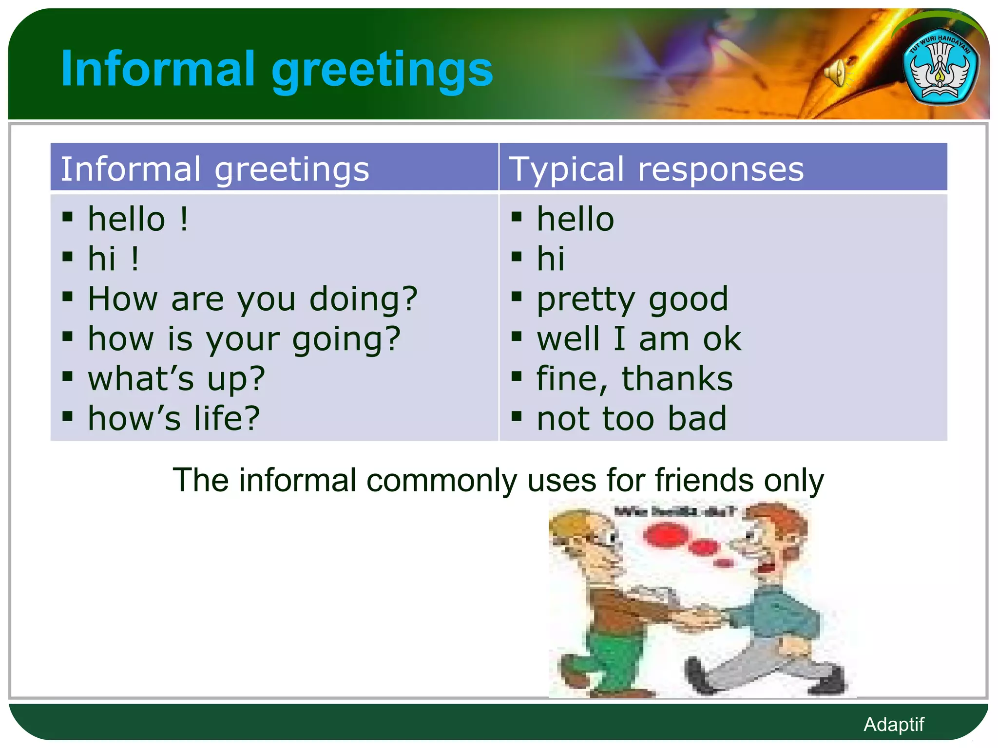 Greeting expression | PPT