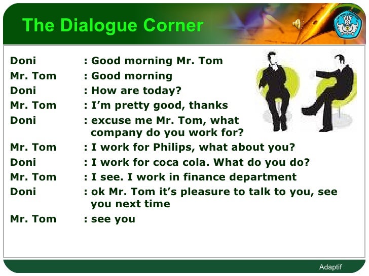 Dialogue Nice To Meet You