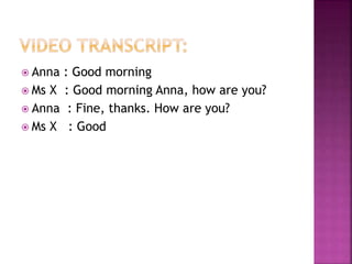 Greeting in english | PPT