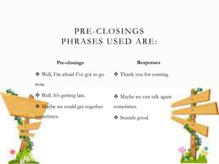 Greeting, pre closing and closing | PPTX