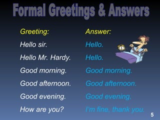 GREETINGS AND COMMANDS FOR CHILDREN..... | PPT
