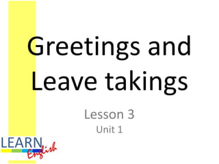 Greetings class guide | PPT