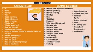 GREETINGS - COUNTRIES-NATIONALITIES-LANGUAGES-LISTENING.pptx