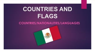 GREETINGS - COUNTRIES-NATIONALITIES-LANGUAGES-LISTENING.pptx