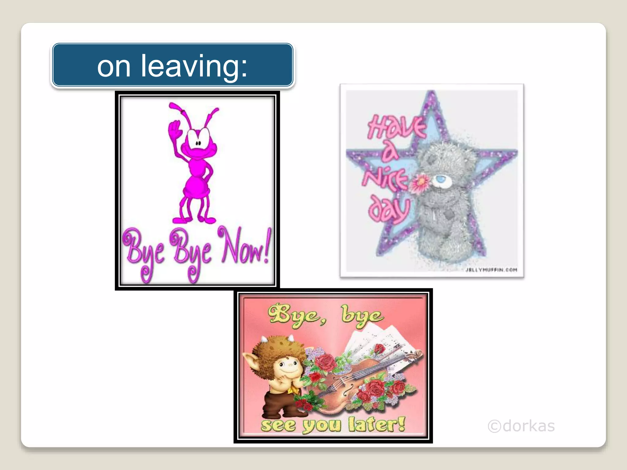 Greetings farewell | PPT