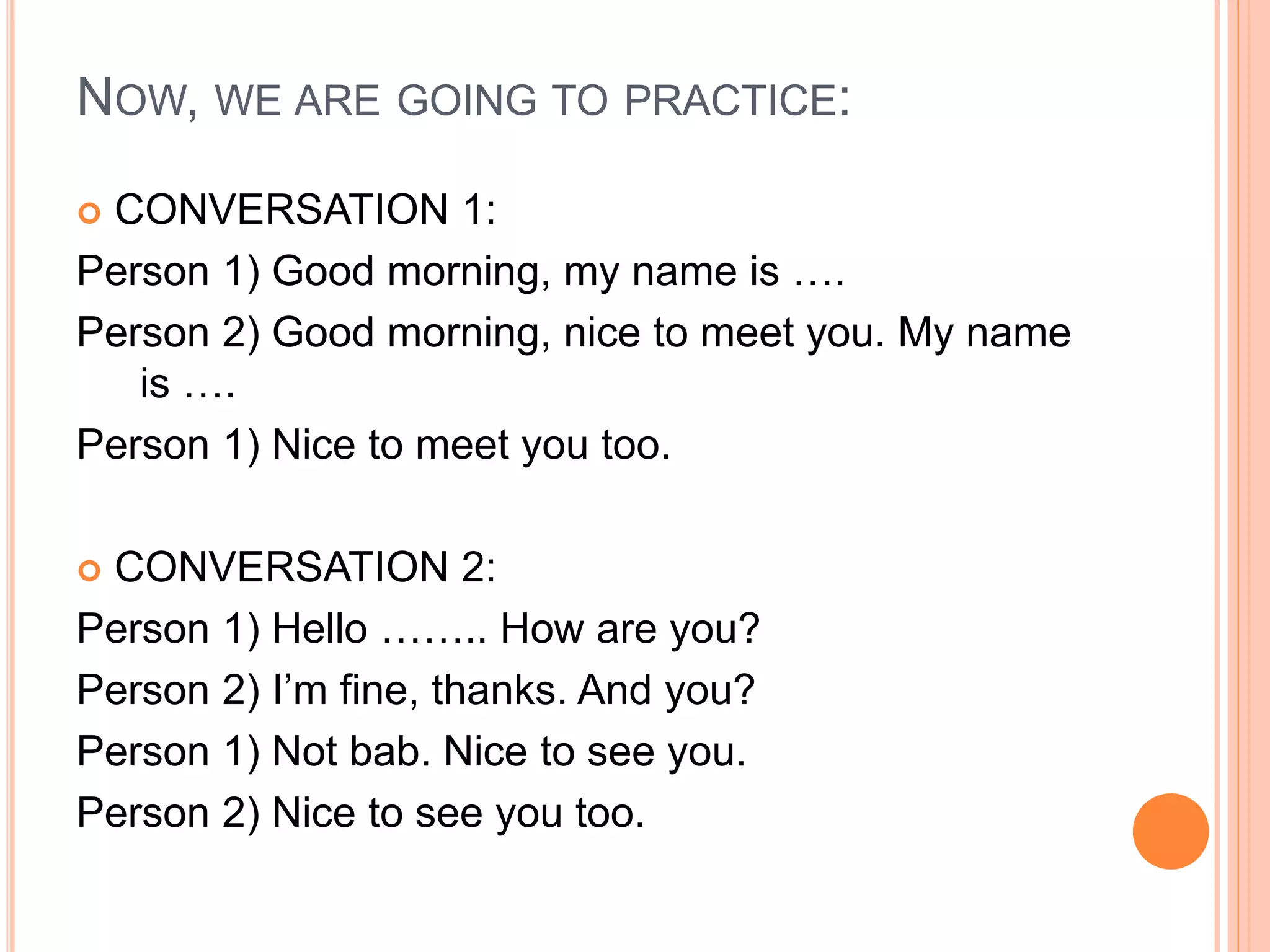 Greetings, farewells and other expressions | PPTX