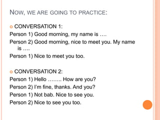 Greetings, farewells and other expressions | PPTX