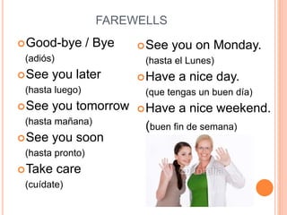 Greetings, farewells and other expressions | PPTX