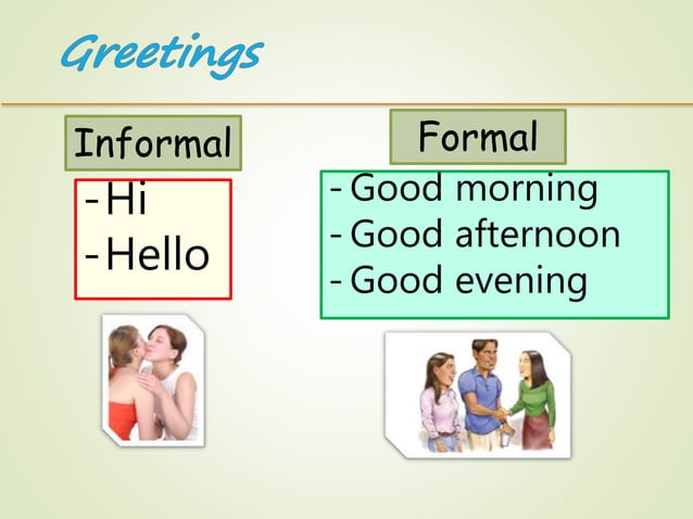 Greetings and farewells | PPTX