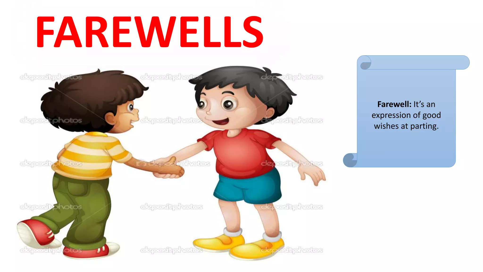 Greetings and farewells and body parts | PPTX