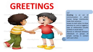 Greetings and farewells and body parts | PPTX