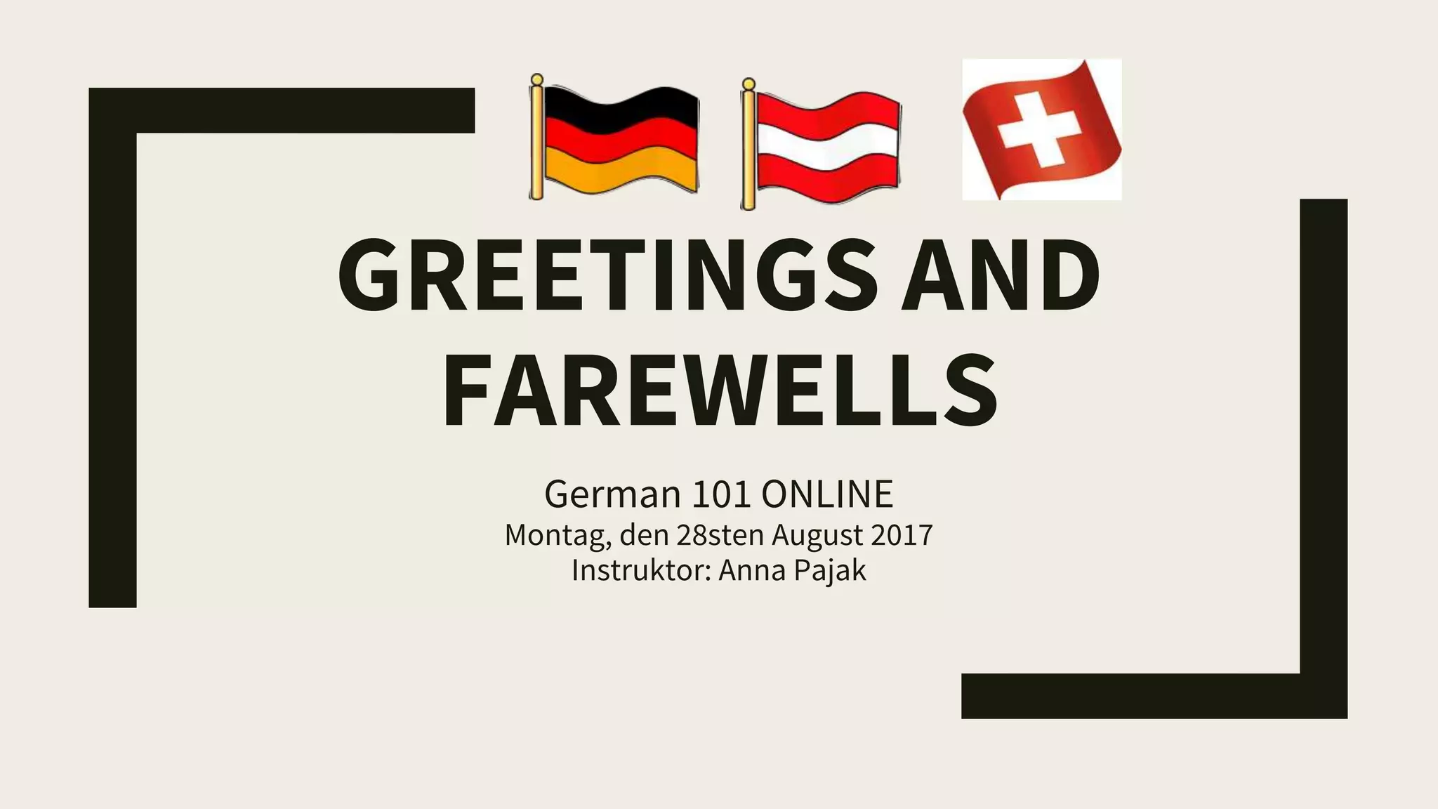 Greetings and farewells german 1 | PPTX