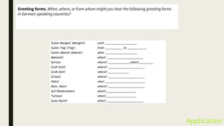 Greetings and farewells german 1 | PPTX