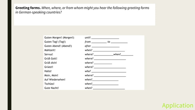 Greetings and farewells german 1 | PPTX