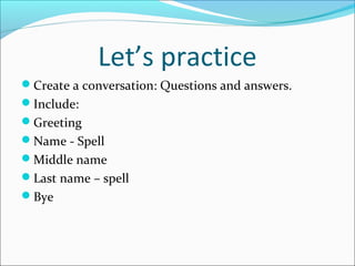 Greetings and goodbye | PPT
