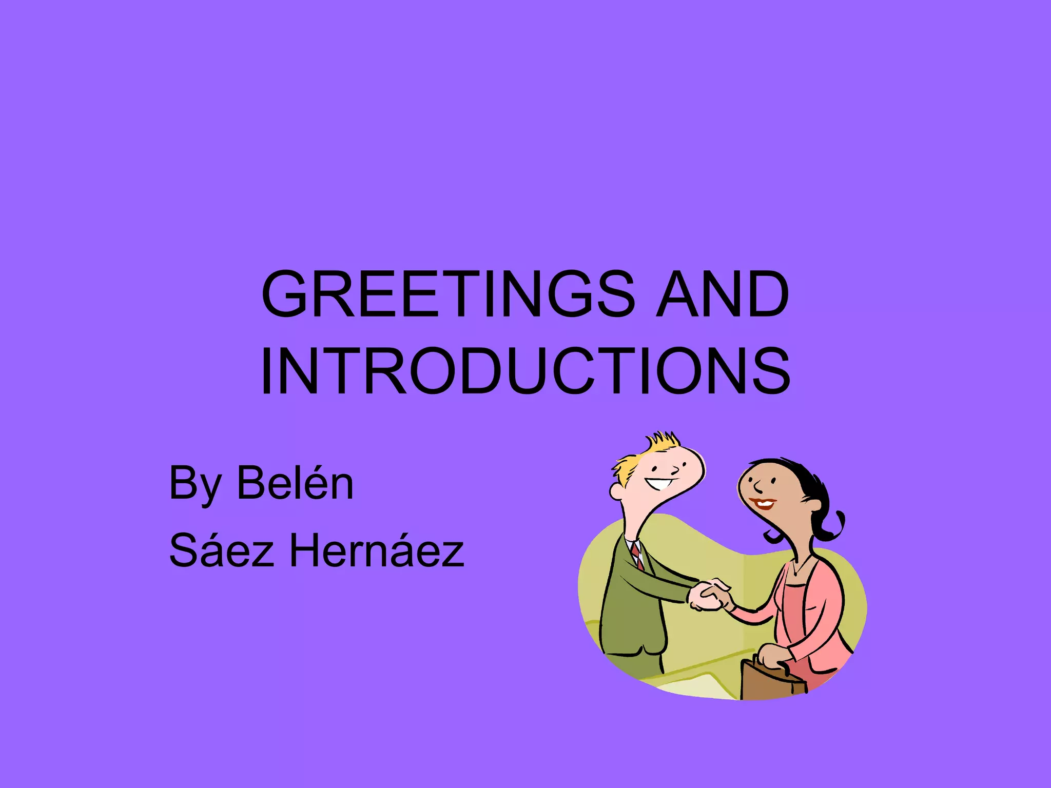 Greetings and introductions | PPT