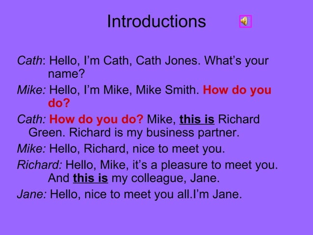 Greetings and introductions | PPT