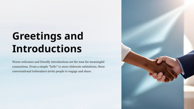 English Greetings and Introductions.pptx | Dating | Family and Relationships