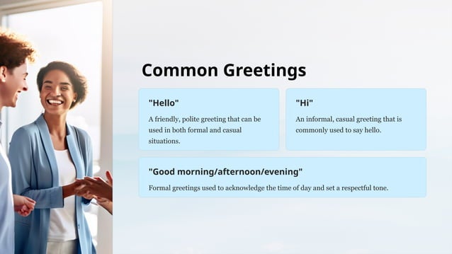 English Greetings and Introductions.pptx | Dating | Family and ...