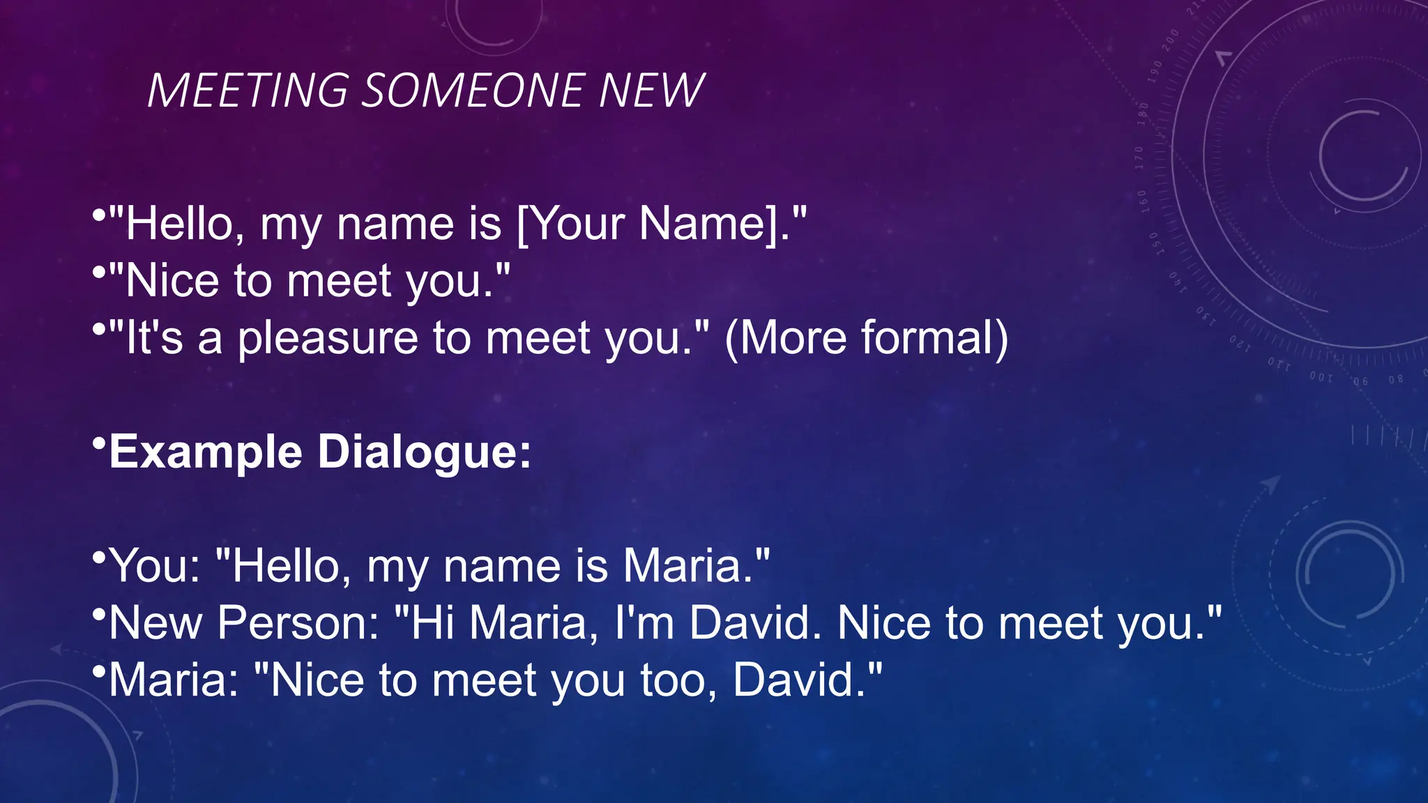 Greetings and Introductions for group class | PPTX