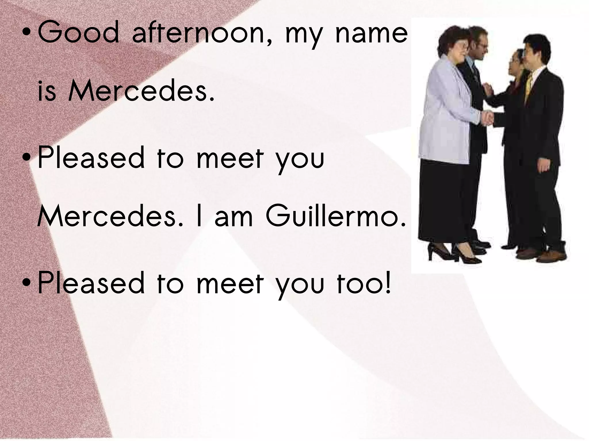 Greetings and introductions simple dialogs | PPT
