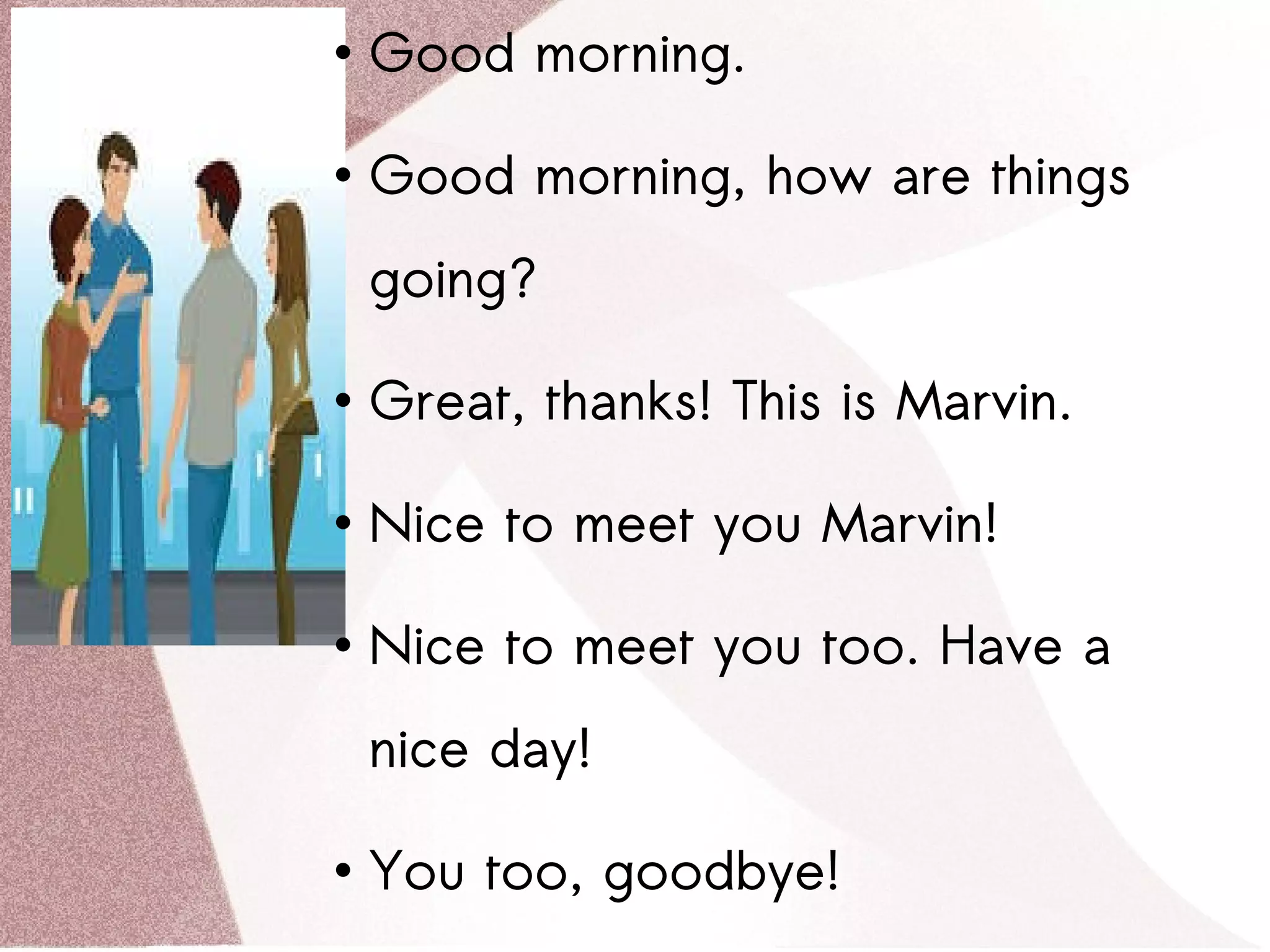 Greetings and introductions simple dialogs | PPT