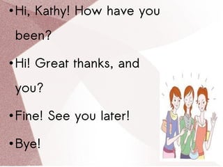 Greetings and introductions simple dialogs | PPT